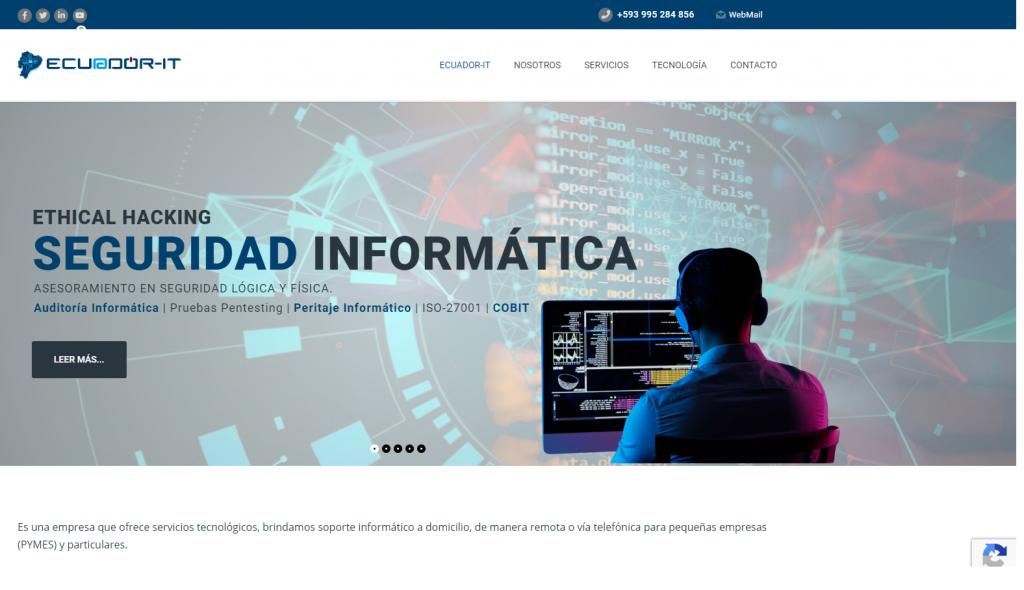 Actualización Web Ecuador-IT - ECUADOR-IT